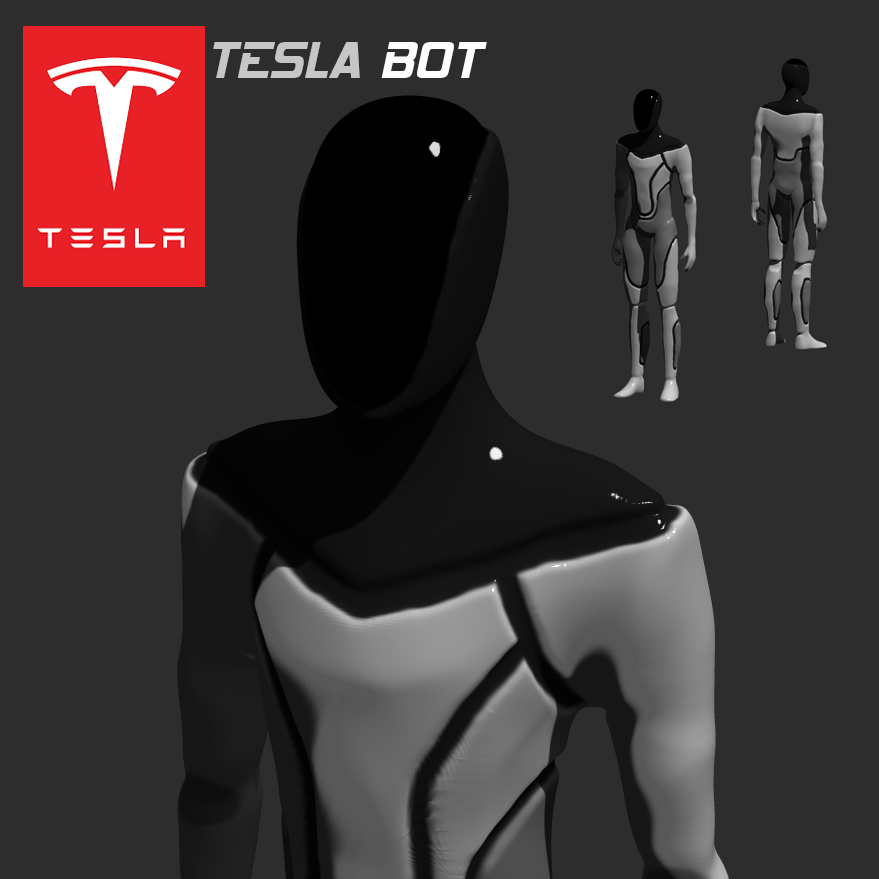 OBJ file TESLA BOT・3D printing design to download・Cults