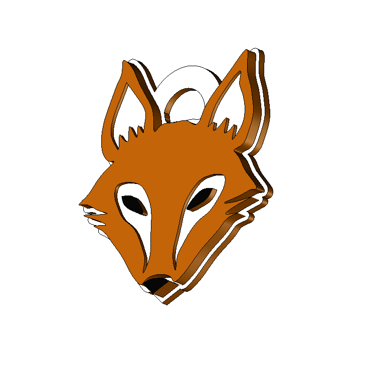 STL file Fox Keychain・3D printable model to download・Cults