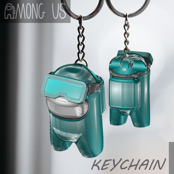 STL file AMONG US KEYCHAIN - GLASSES・3D printing idea to download・Cults