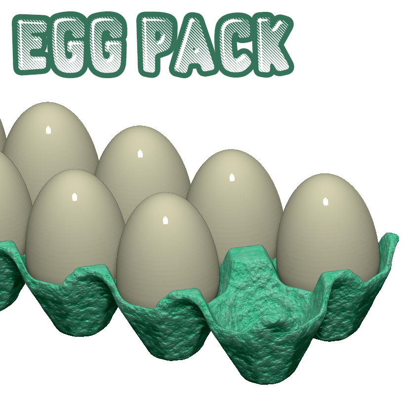 OBJ file EGG PACK + EGG・3D printer design to download・Cults