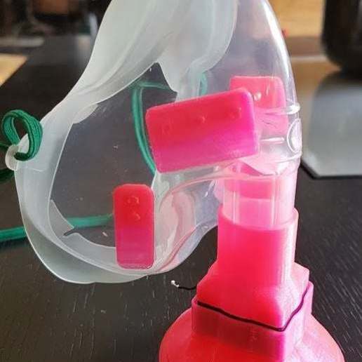 Download free STL file COVID respirator : electric fan ventilated mask ...