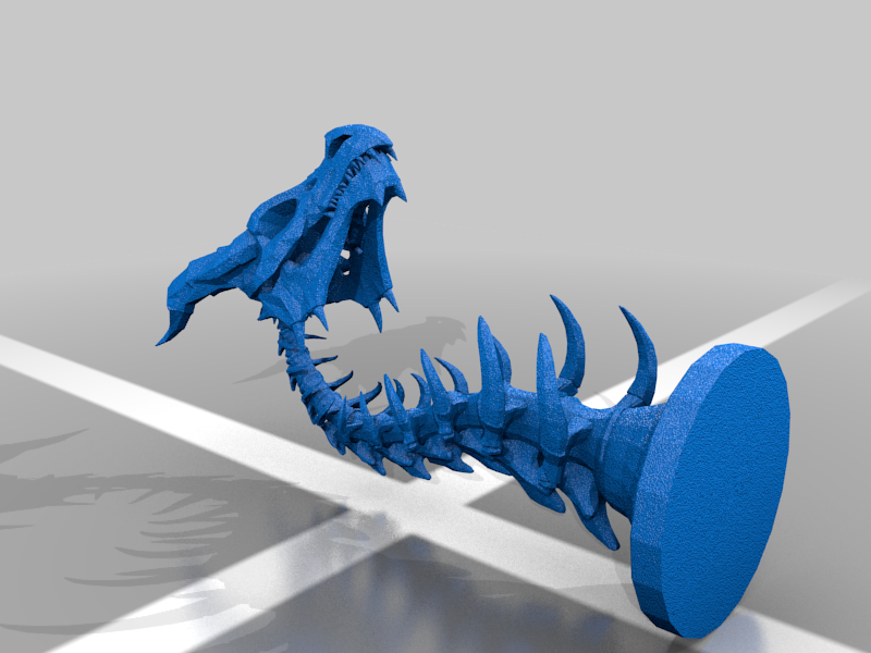 Free 3D file Skeleton Dragon statue from ESO・3D printer design to ...