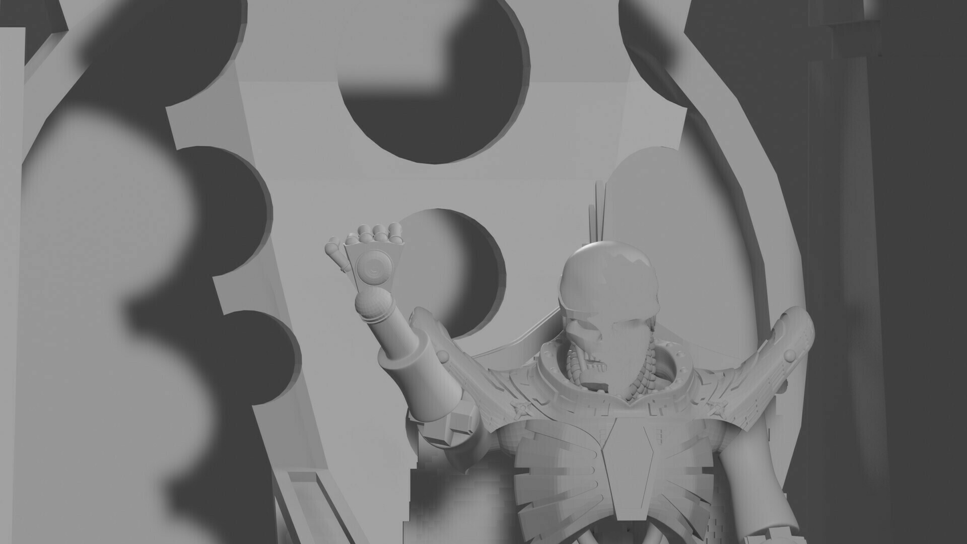 Free STL file Necron lord with changin death mask for CCB・Model to ...