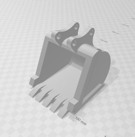 STL file excavator bucket・3D printer model to download・Cults