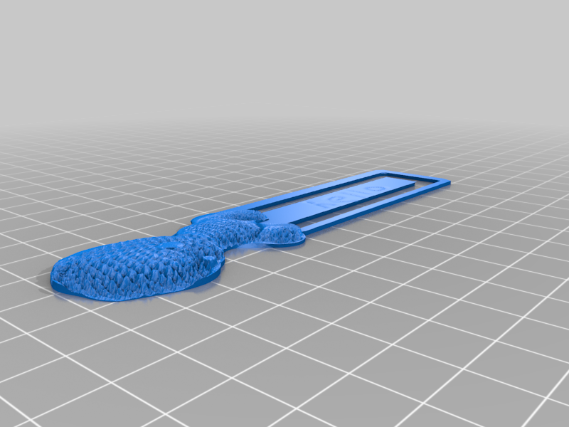 Free 3D file alien amigurumi lithophane bookmark cropped and not ...