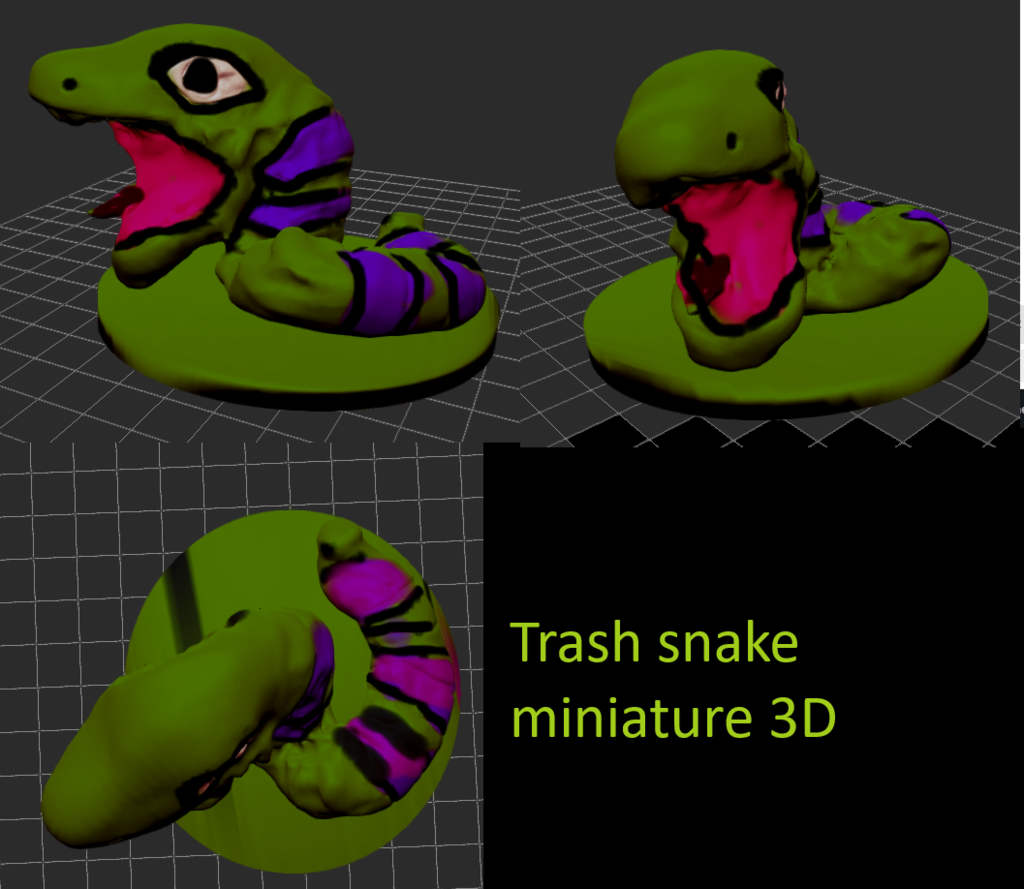 Free STL file Trash Snake Miniature 3D 🗑️・3D printing idea to download ...
