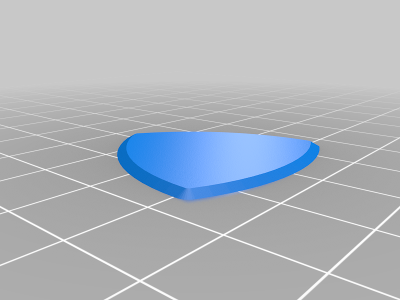 Free STL file 0.6mm Triangular Guitar Pick・3D print design to download ...