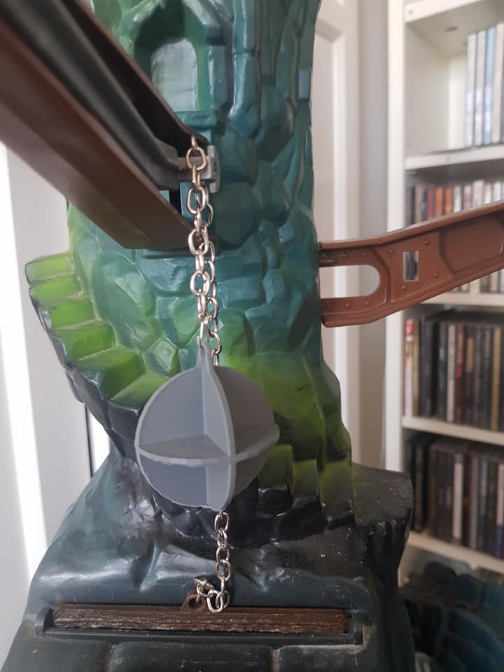 3D file MOTU Eternia Playset Grayskull Tower Gate and Ball・3D printer ...