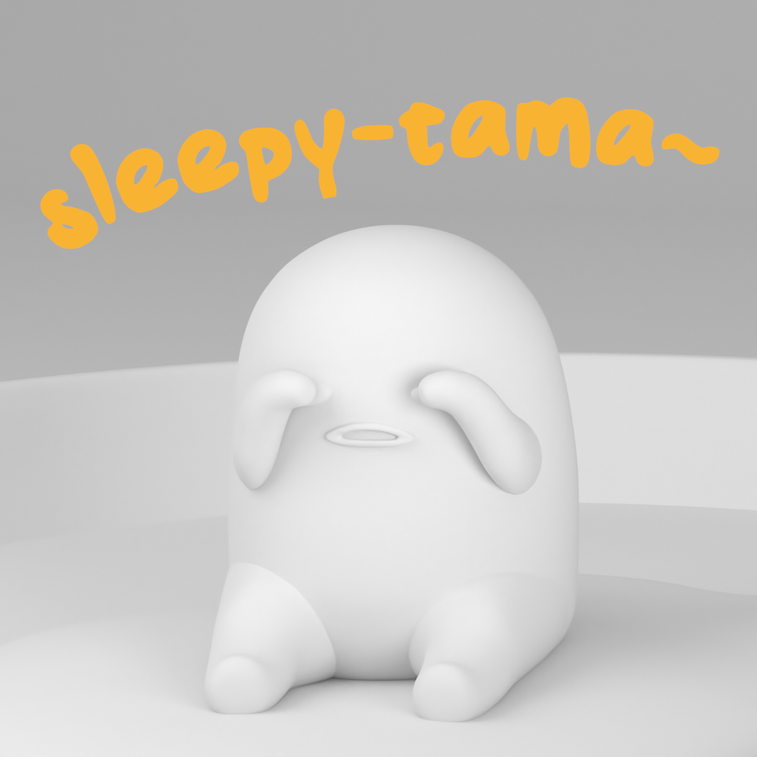 Free STL file Sleepy-tama - Gudetama ぐでたま 🥚・3D printer model to ...
