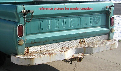 STL file Axial SCX24 Chevy C10 Rear Step Bumper Heavy Duty 👽・3D print ...