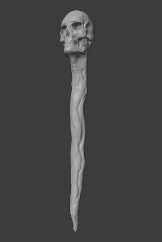 STL file Skull Wand - Skull Wand・3D print object to download・Cults