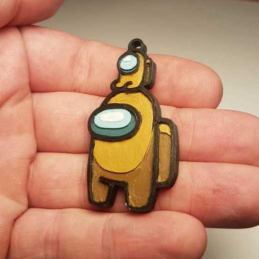 Download STL file Among Us Key Chain • Template to 3D print ・ Cults