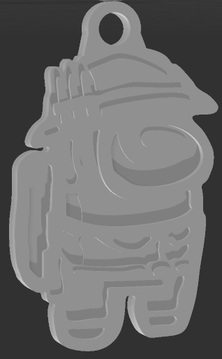 Download STL file Among Us Key Chain • Template to 3D print ・ Cults