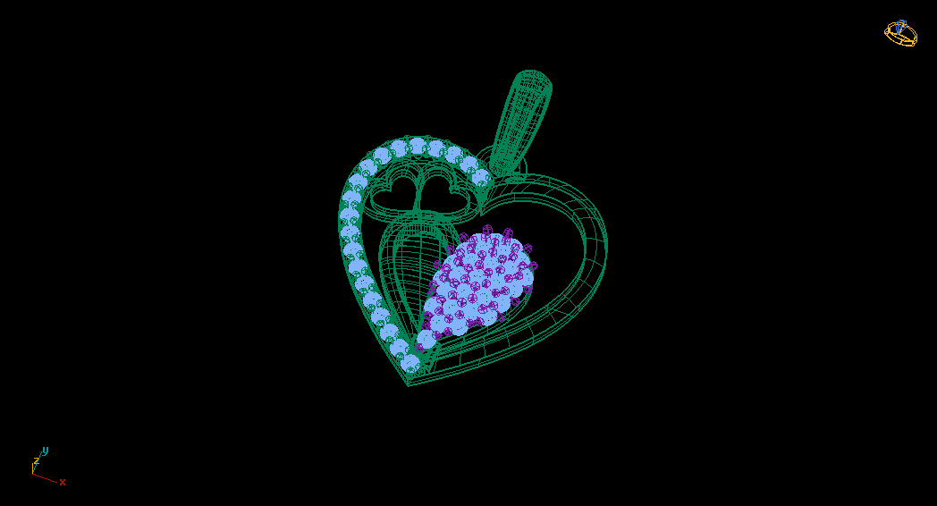 DWG file love heart pendant m・Design to download and 3D print・Cults