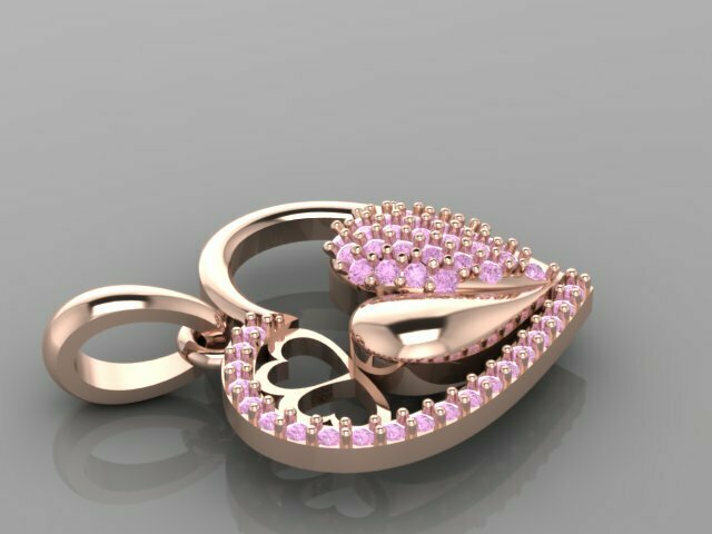 DWG file love heart pendant m・Design to download and 3D print・Cults