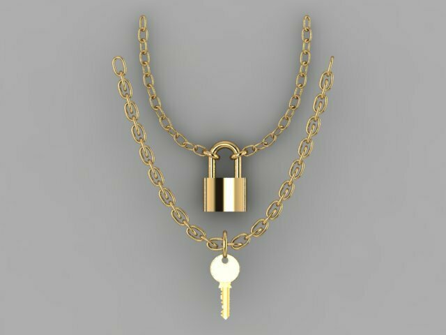 STL file lock & key pendant 🔒・3D printable model to download・Cults
