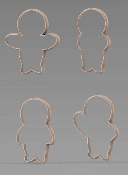 Free STL file gingerbread and santa cutters・3D print design to download ...