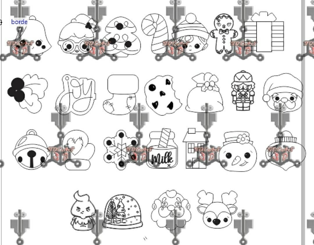 Free STL file SET 25 MINI CHRISTMAS CUTTERS・3D printer design to ...