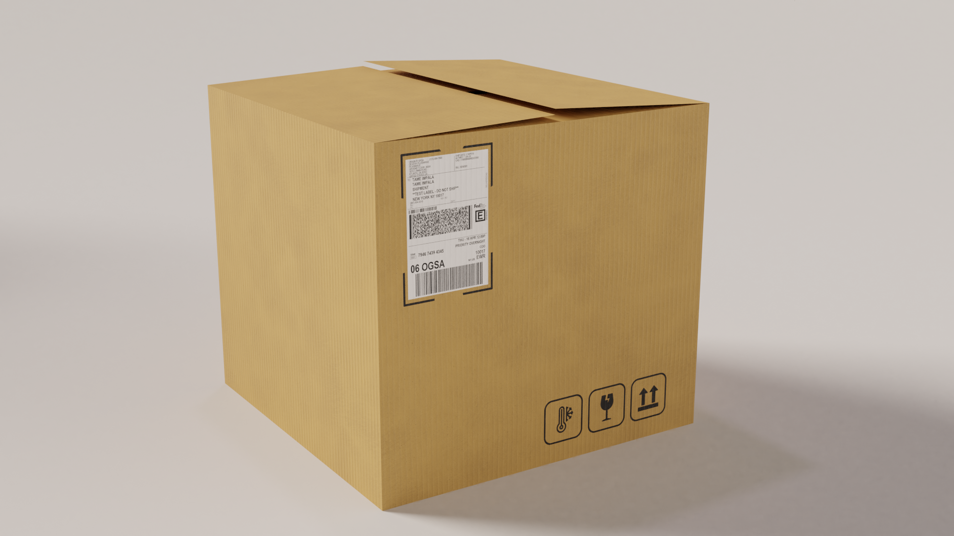 STL file Cardboard box package with texture 3D model・Model to download ...