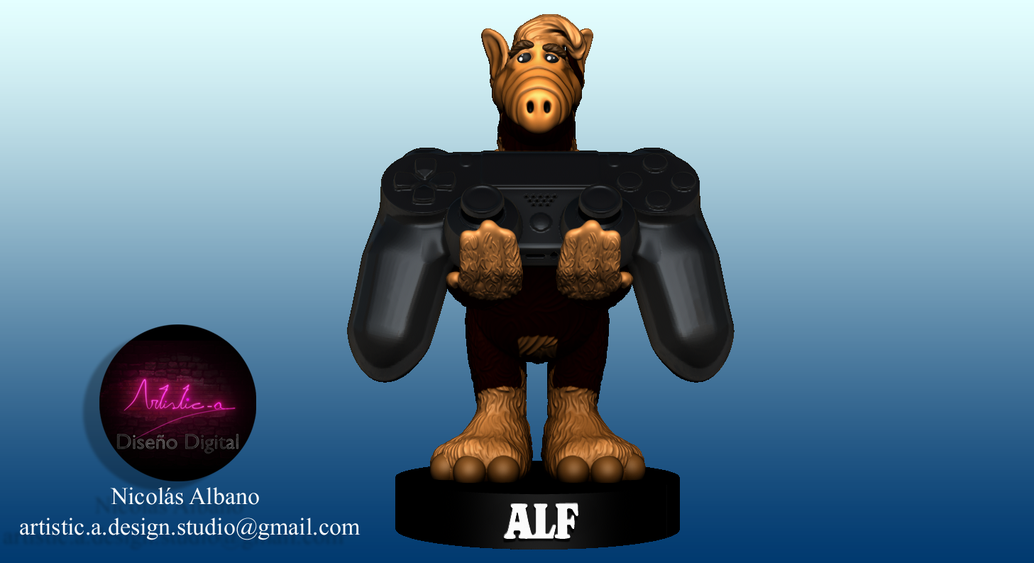 STL file SOPORTE JOYSTICK Y CELULAR ALF 🕹️・3D printer design to ...