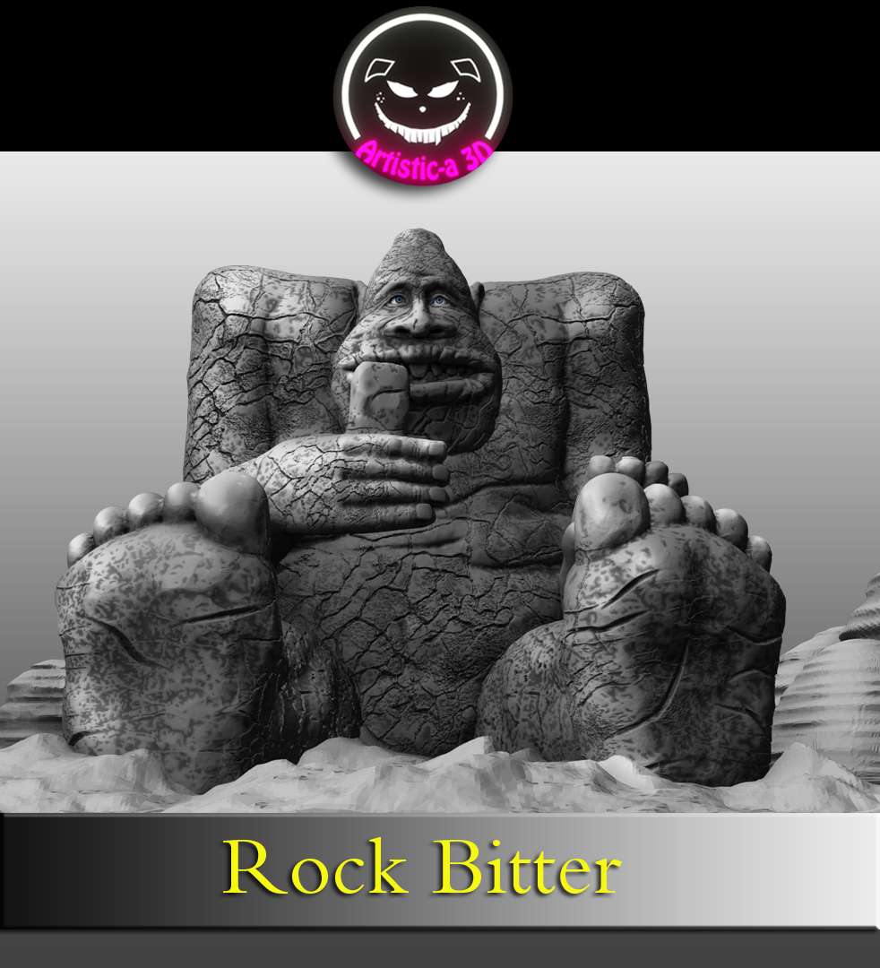 Fichier STL ROCK BITER THE NEVERENDING STORY・Design pour imprimante 3D ...
