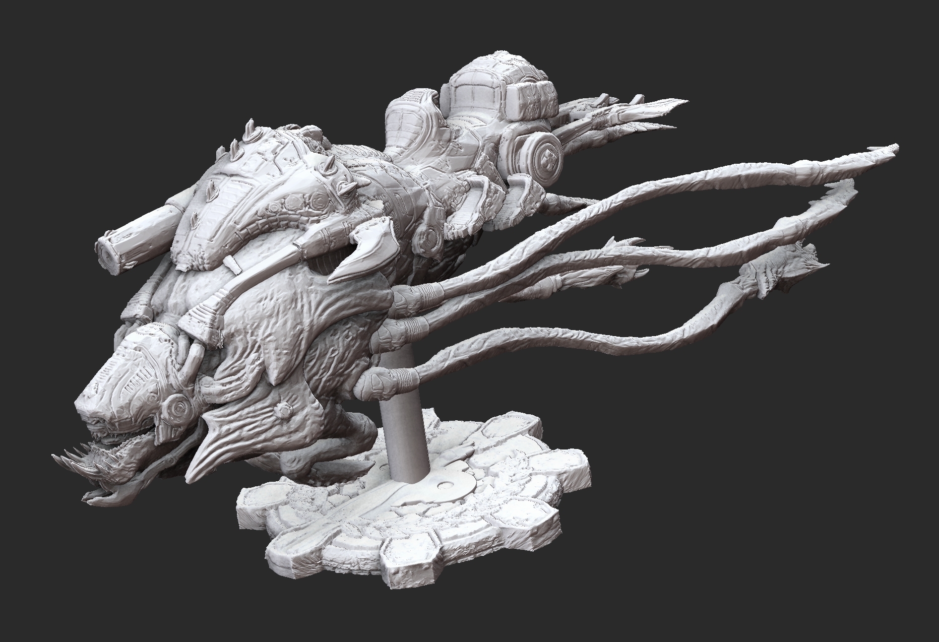 Download STL file Reaver Gears of War 3D Model STL File 3D Print • 3D ...