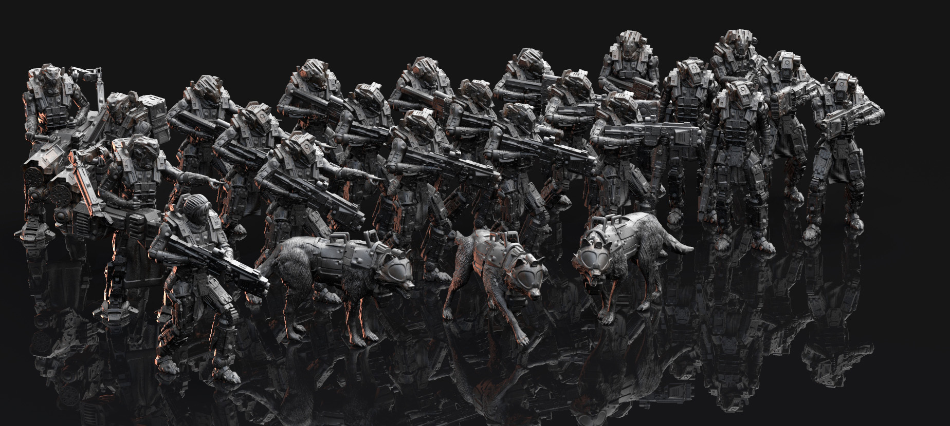 3D file Infantry Platoon- Koloss・3D print model to download・Cults