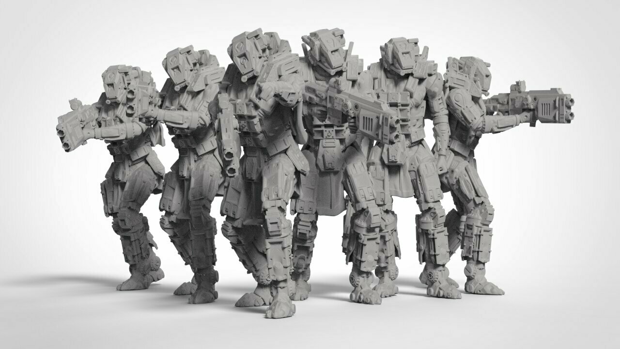 3D file Infantry- Koloss Assault Rifle Team (.STL and .OBJ)・3D printer ...
