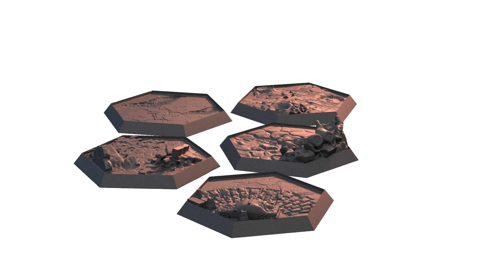 3D file Hex Bases- Urban Warfare Hexes 🎲・3D printable model to download ...
