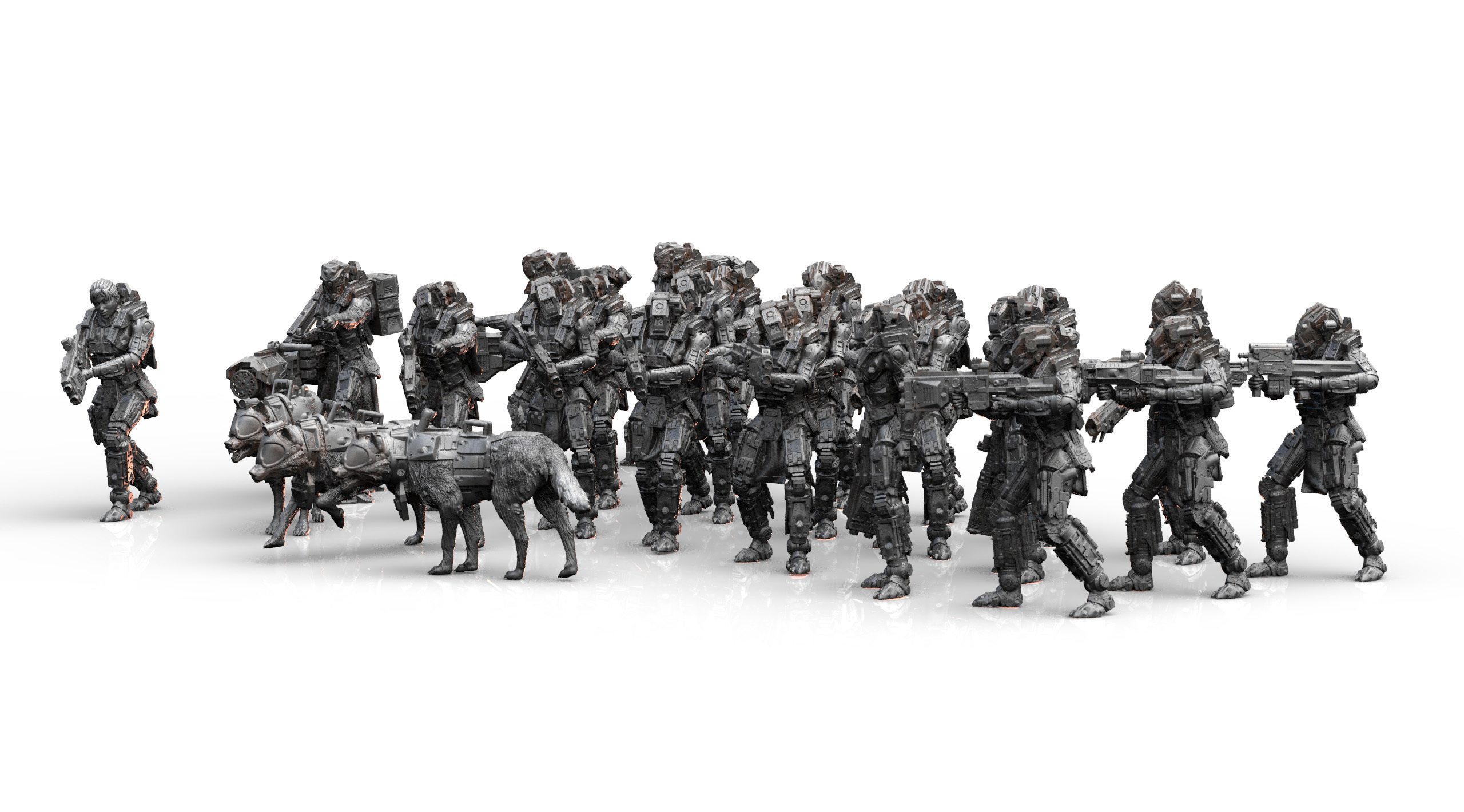 3D file Infantry Platoon- Koloss・3D print model to download・Cults