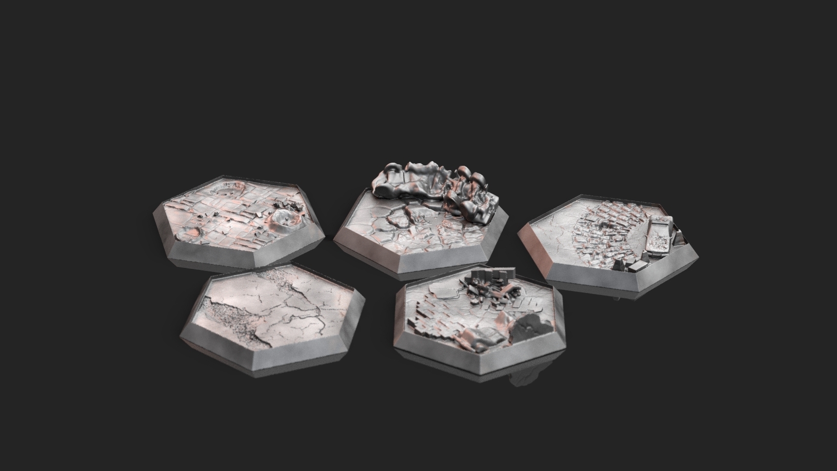 3D file Hex Bases- Urban Warfare Hexes 🎲・3D printable model to download ...