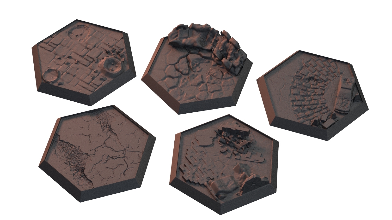 3D file Hex Bases- Urban Warfare Hexes 🎲・3D printable model to download ...