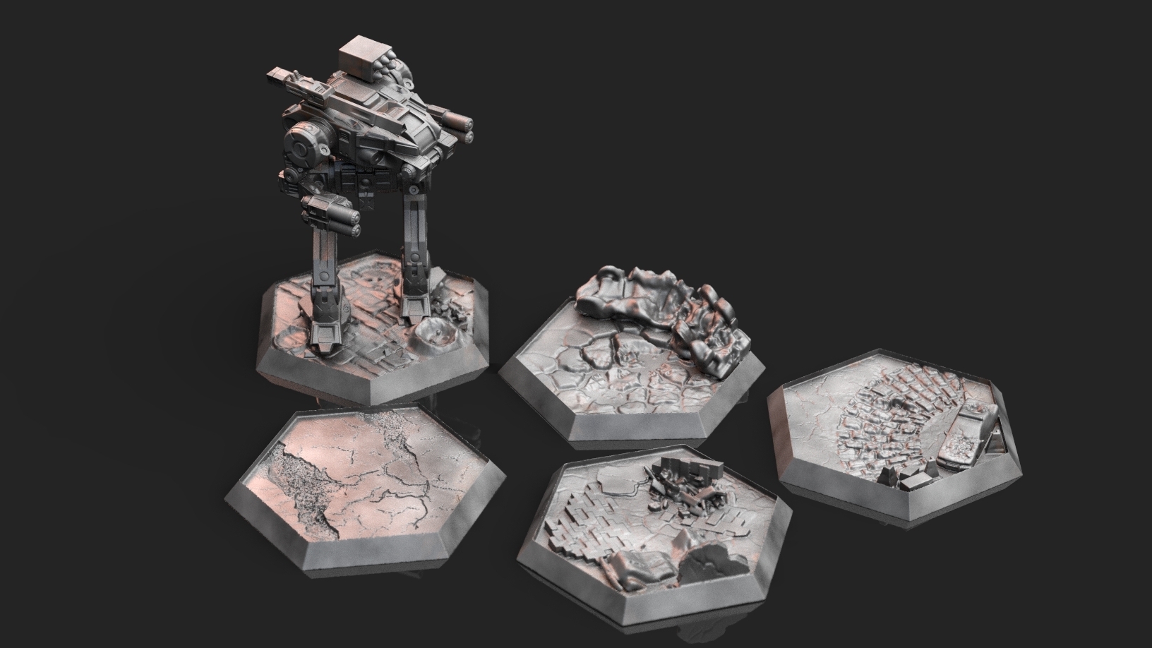 3D file Hex Bases- Urban Warfare Hexes 🎲・3D printable model to download ...