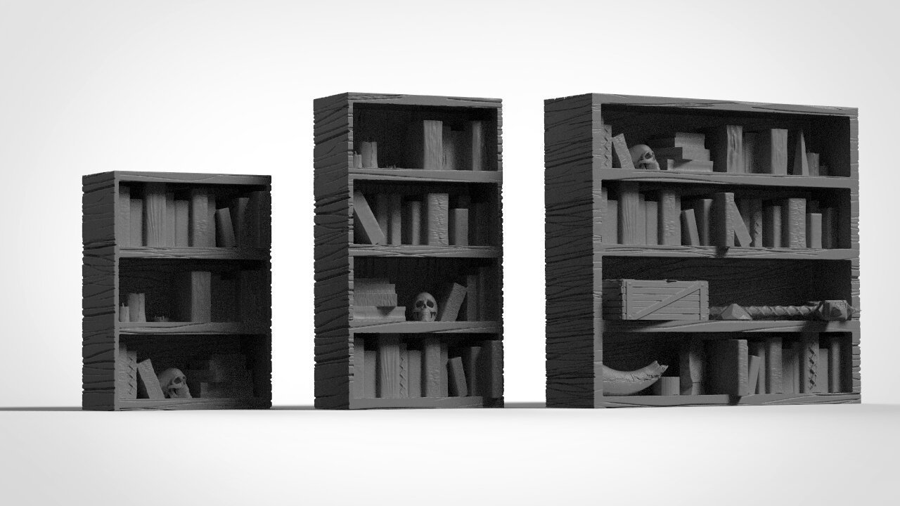 3D-Datei Bookshelves (.STL & .OBJ)・3D-druckbare Vorlage zum herunterladen・Cults