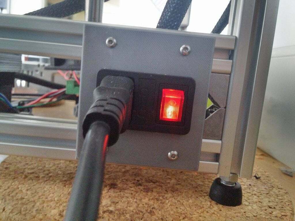 Free STL file Mount for fused AC power socket for Aluminium Ultimaker2 ...