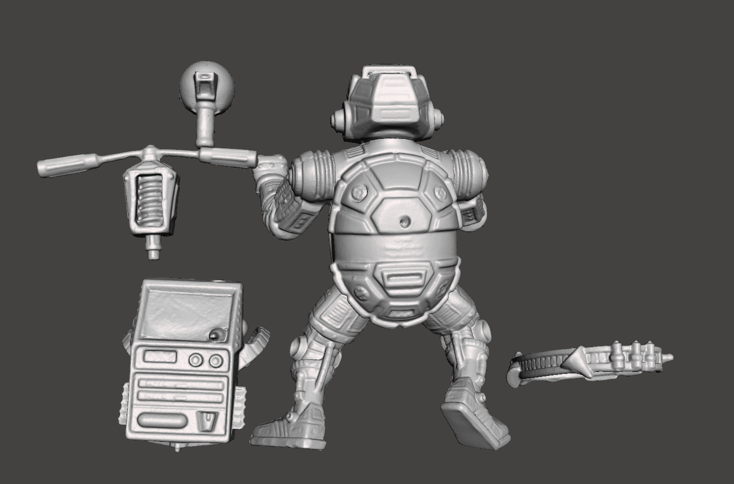 OBJ file METALHEAD ROBOT VINTAGE TMNT ( TEENAGE MUTANT NINJA TURTLES ...