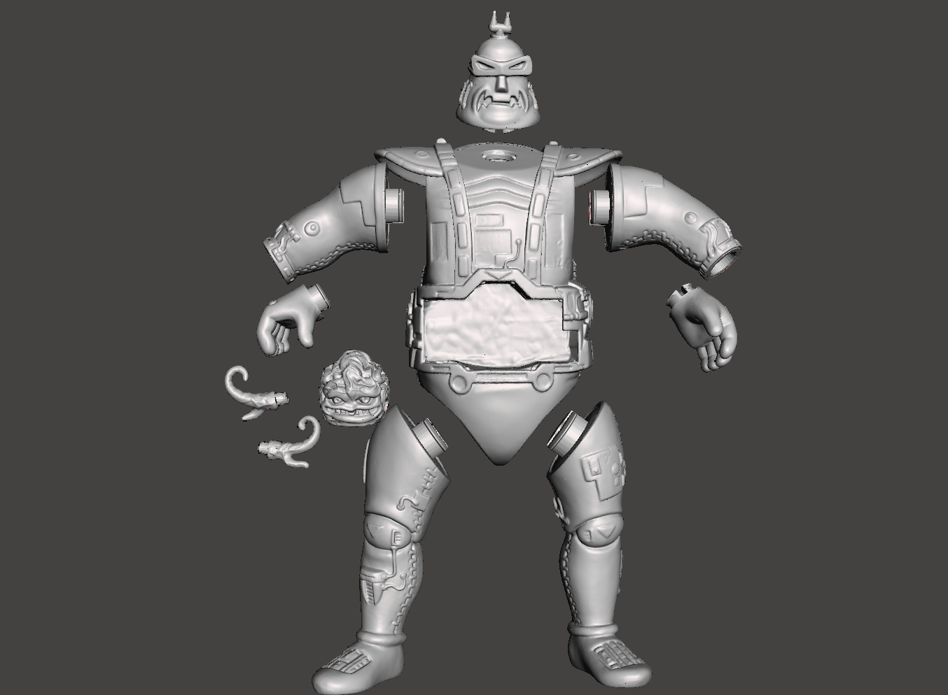 OBJ file KRANG AND ANDROID BODY 11" TMNT ( TEENAGE MUTANT NINJA TURTLES ...