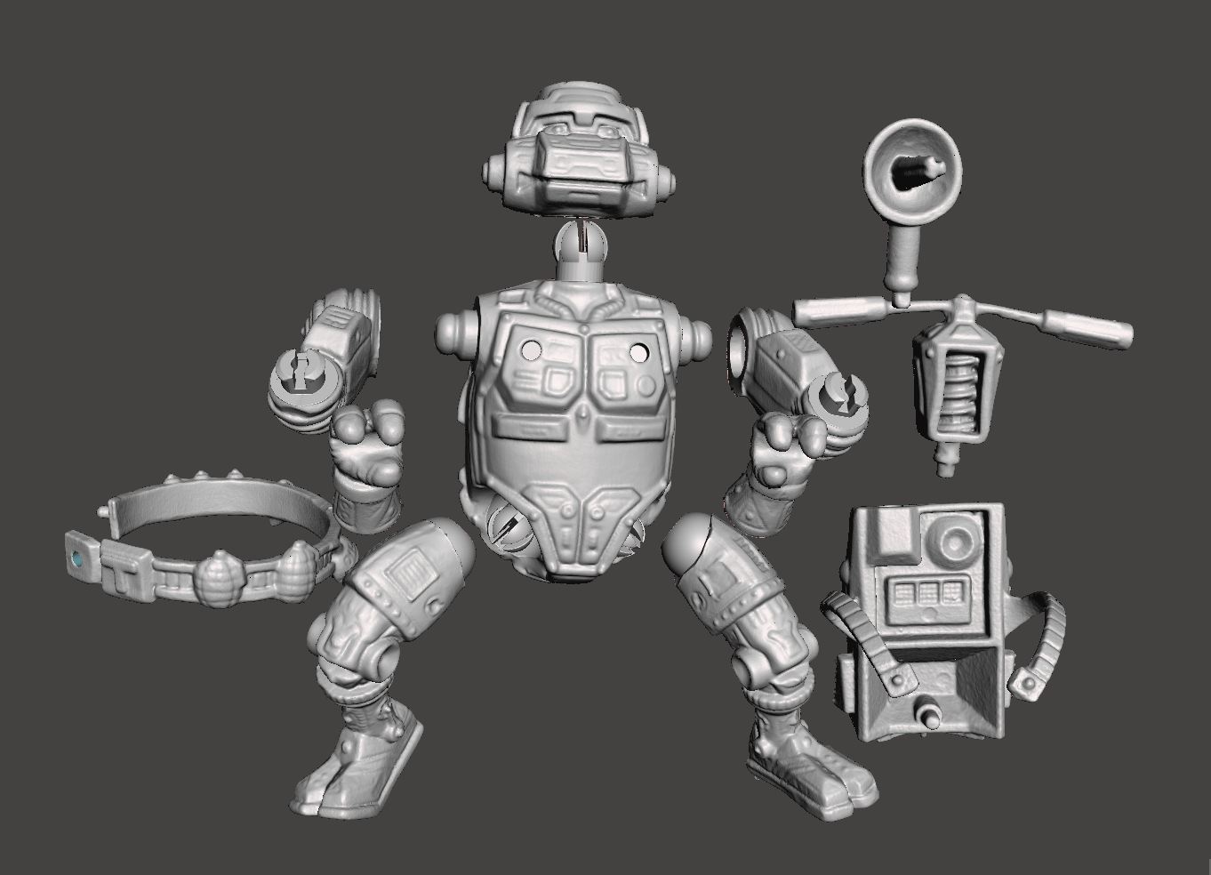 Fichier OBJ METALHEAD ROBOT VINTAGE TMNT ( TEENAGE MUTANT NINJA TURTLES ...