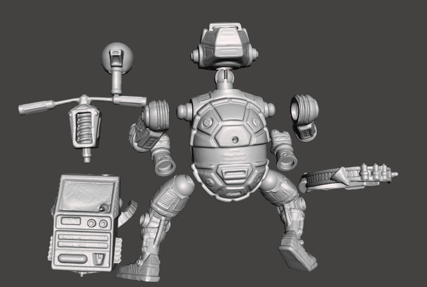 OBJ file METALHEAD ROBOT VINTAGE TMNT ( TEENAGE MUTANT NINJA TURTLES ...