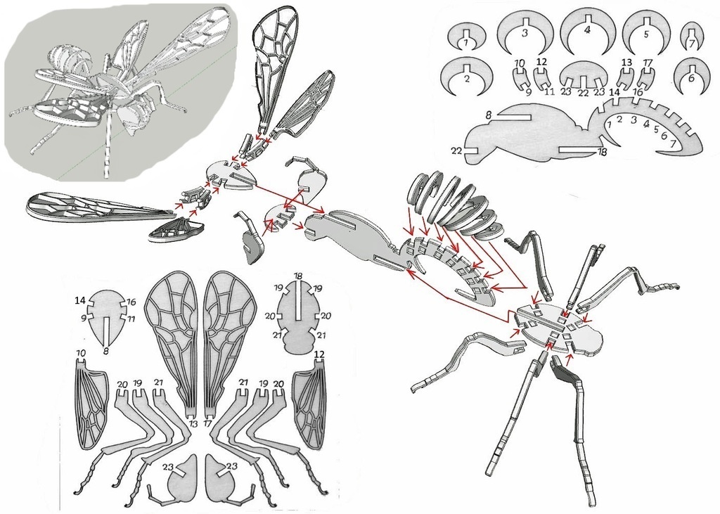 Free 3D file bee puzzle 🐝・3D printable model to download・Cults