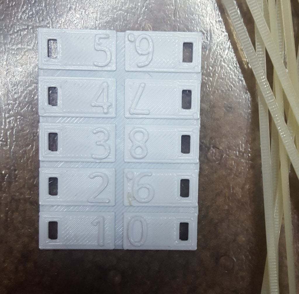 Free STL file wire number tags・3D printer model to download・Cults