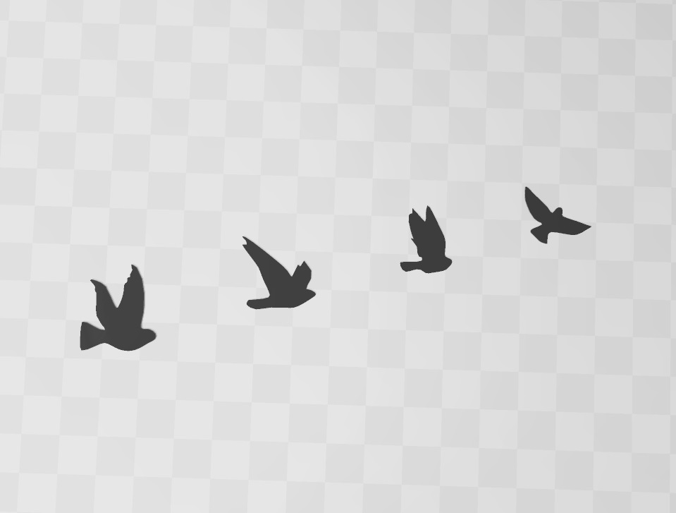 STL file Flying Birds Wall Art sculpture 2D・3D printing idea to ...