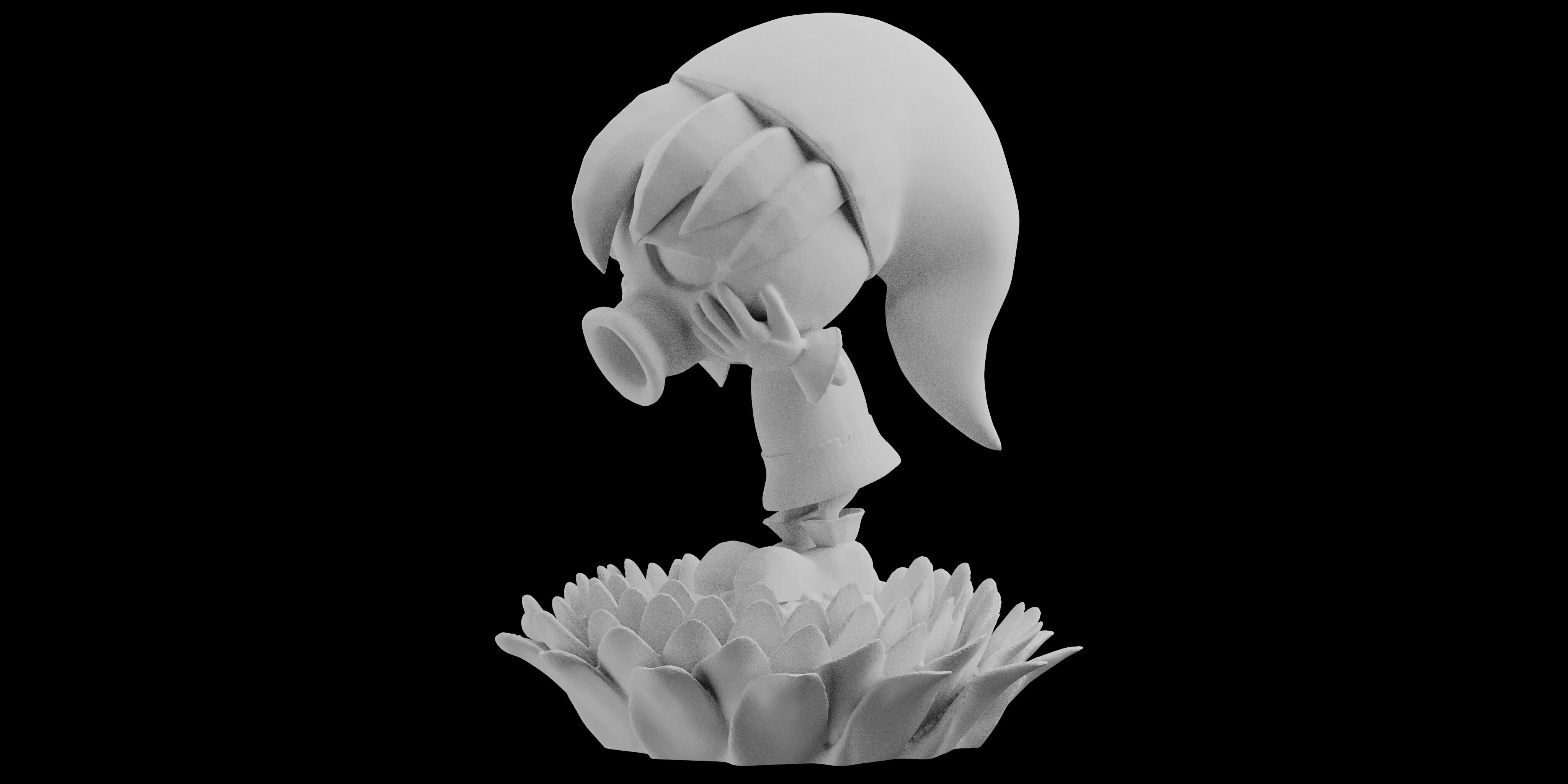 3D file Deku Link Majoras Mask Statue Download 3D print Model STL files ...