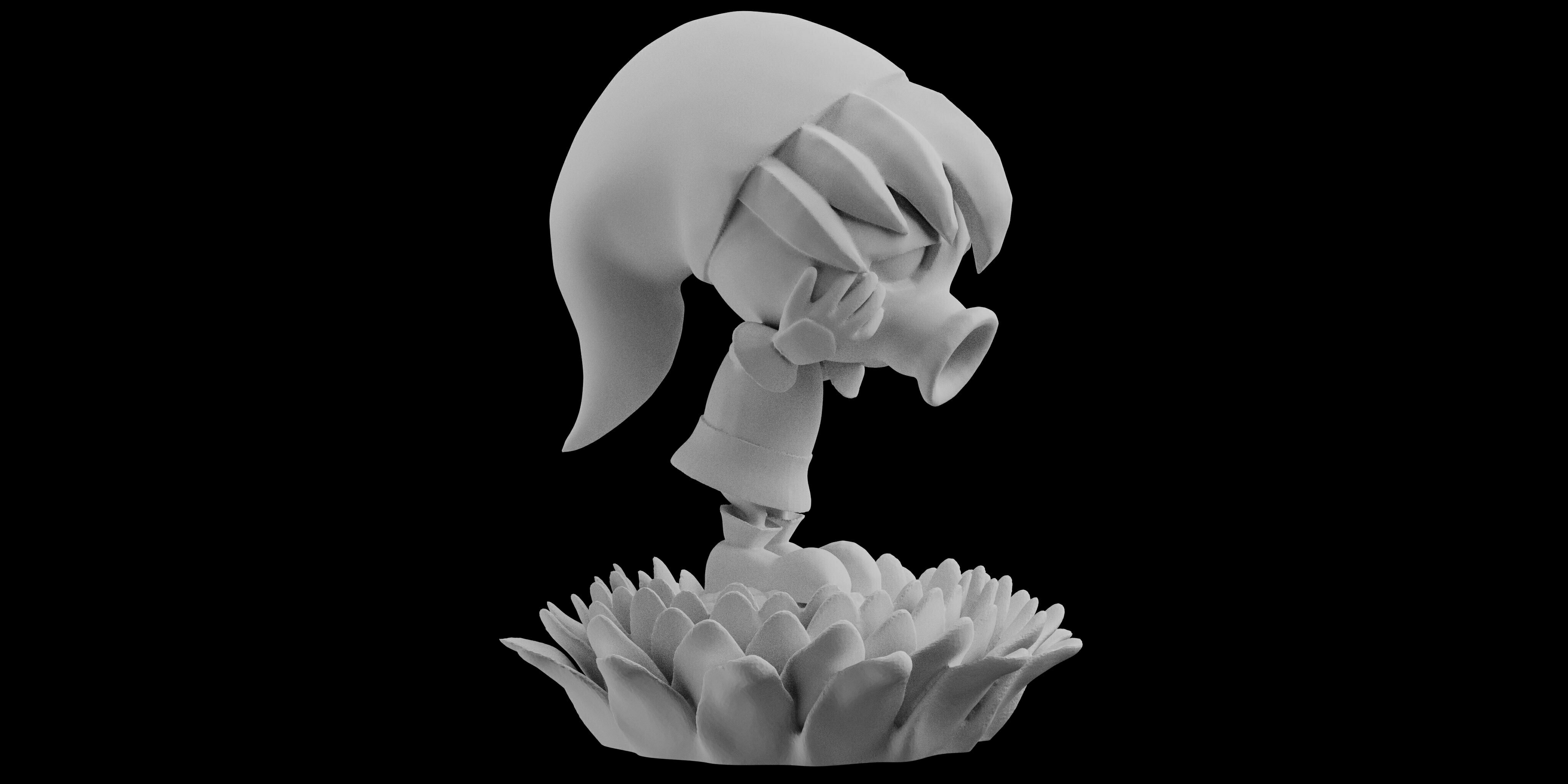 3D file Deku Link Majoras Mask Statue Download 3D print Model STL files ...