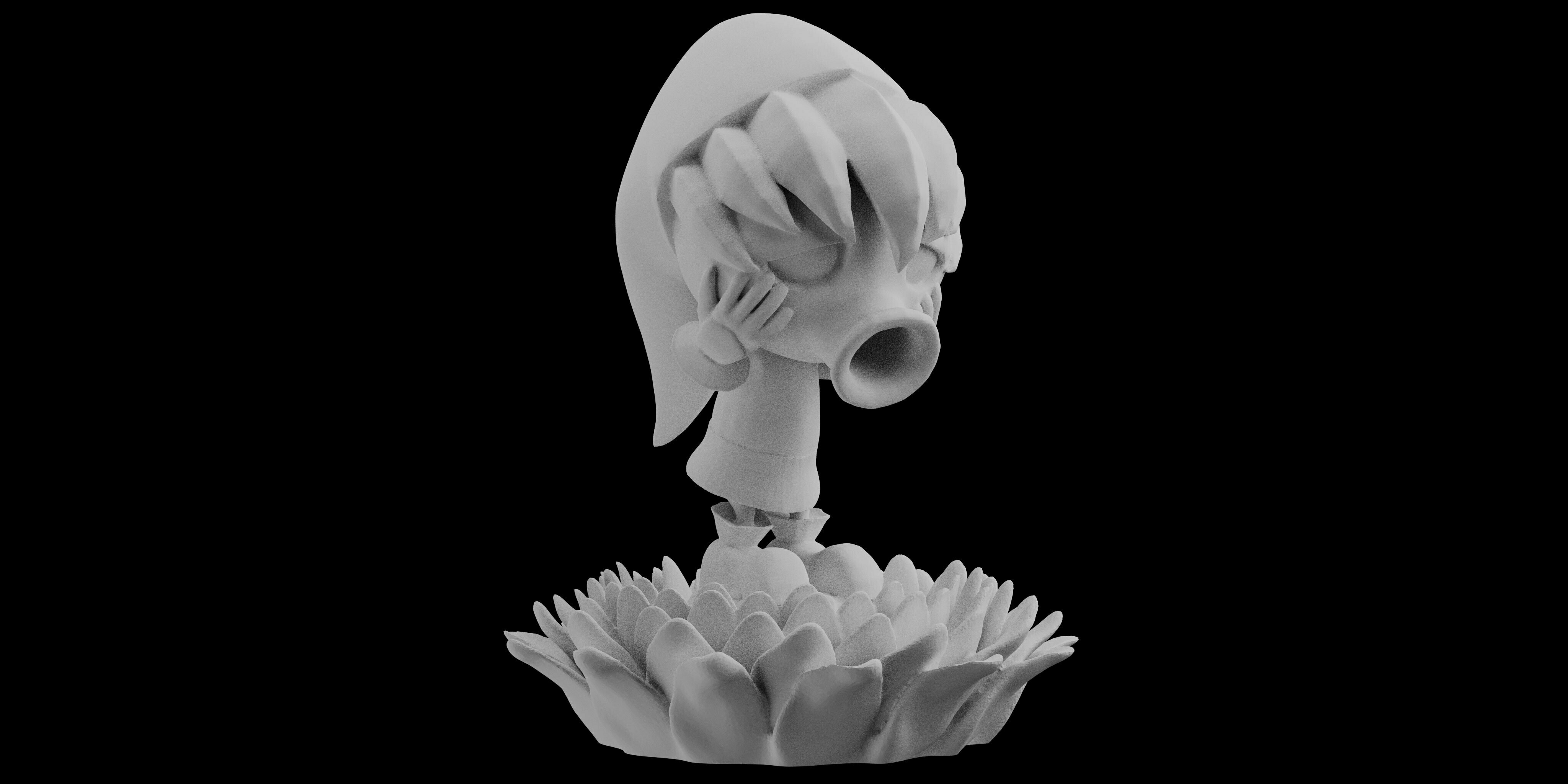 3D file Deku Link Majoras Mask Statue Download 3D print Model STL files ...