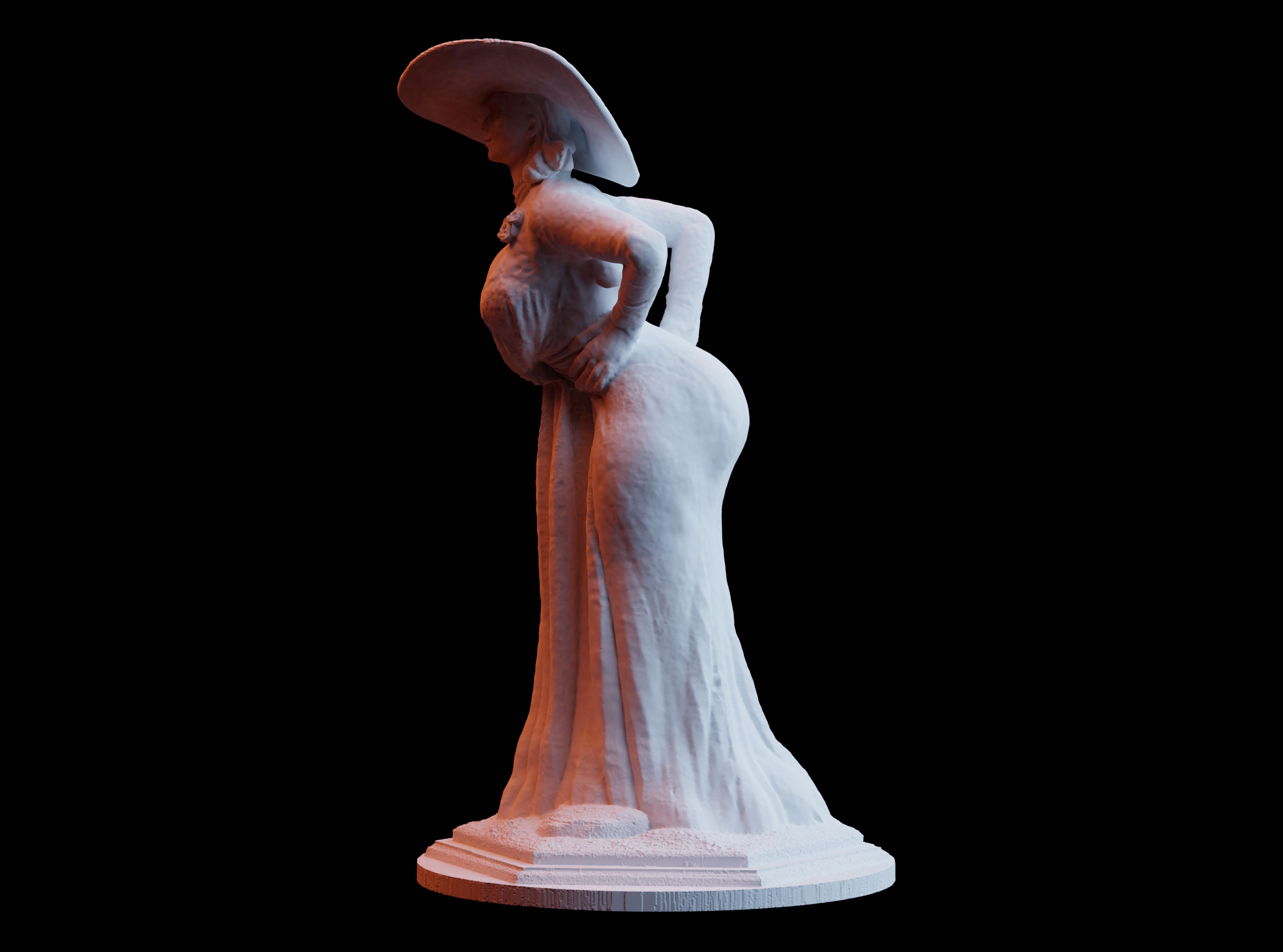 3D file Residual Evil Village Alcina Dimitrescu Statue 3D print model ...
