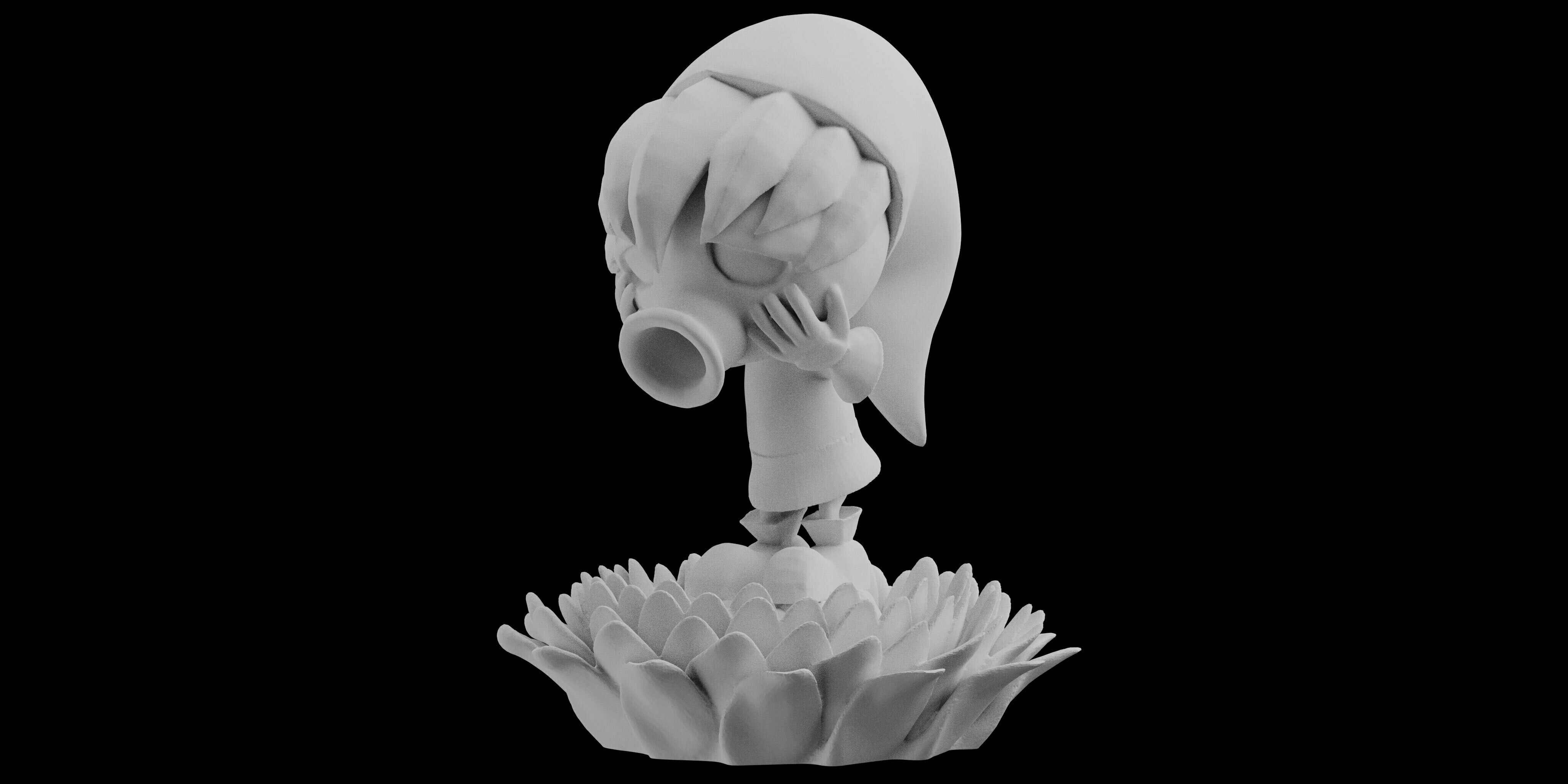 3D file Deku Link Majoras Mask Statue Download 3D print Model STL files ...