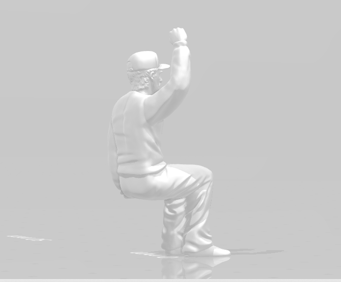 STL file Man sitting 1 Arm to the side man seated Diorama・Model to ...