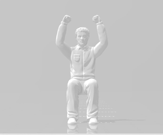 STL file Man sitting 2 Arms Raised man seated Diorama・3D printing ...
