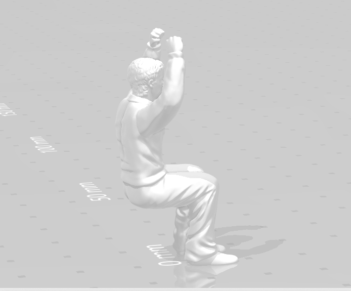 STL file Man sitting 2 Arms Raised man seated Diorama・3D printing ...